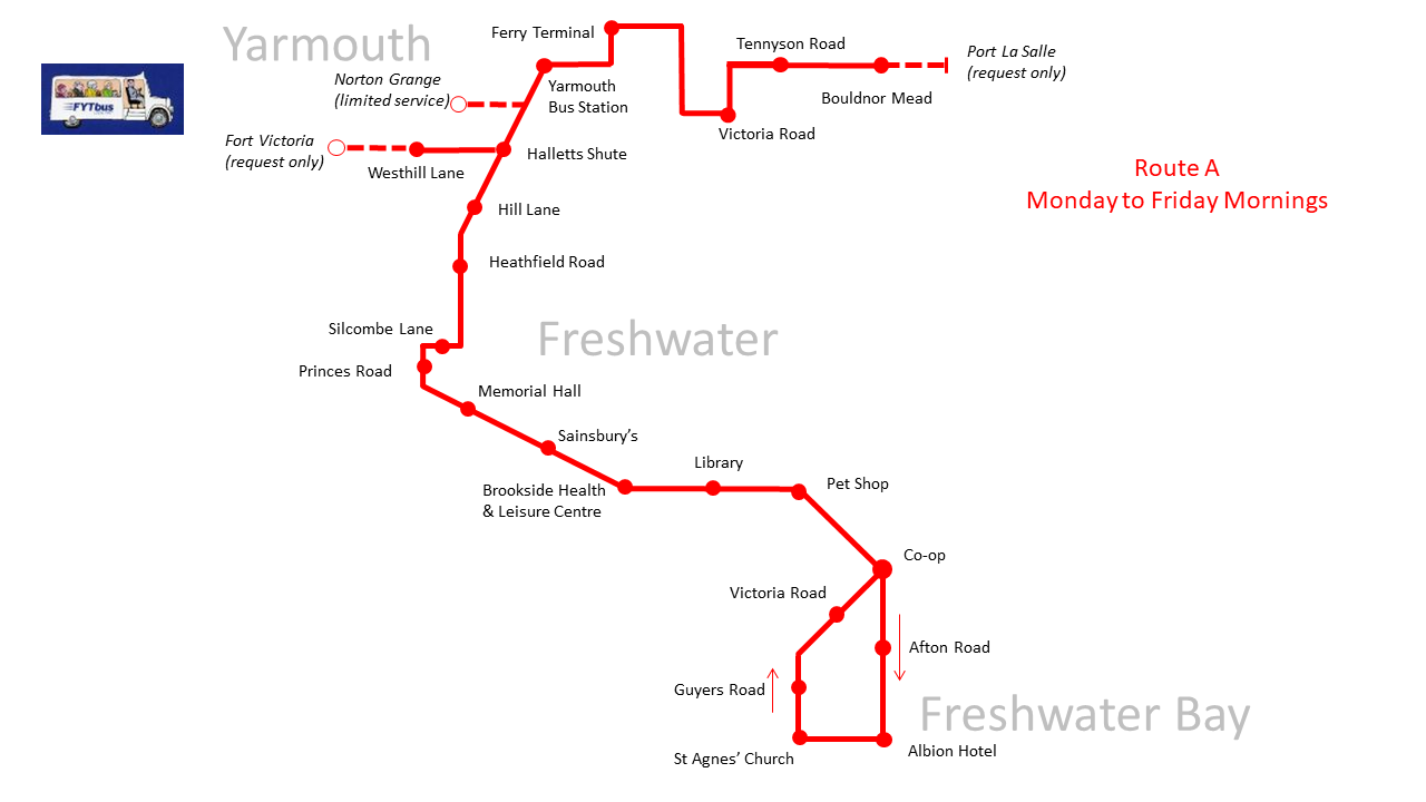 Route A - FYT Bus, Freshwater, Yarmouth & Totland Bus Service
